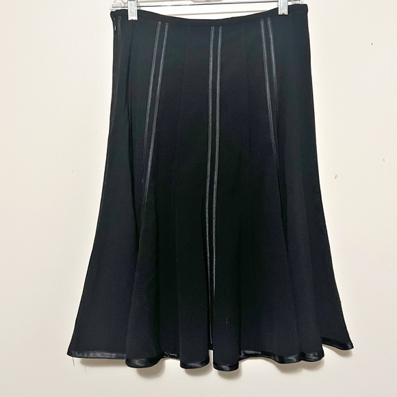 Dalia | Skirts | Y2k Seamed Flare Black Knee Length Skirt 4 | Poshmark